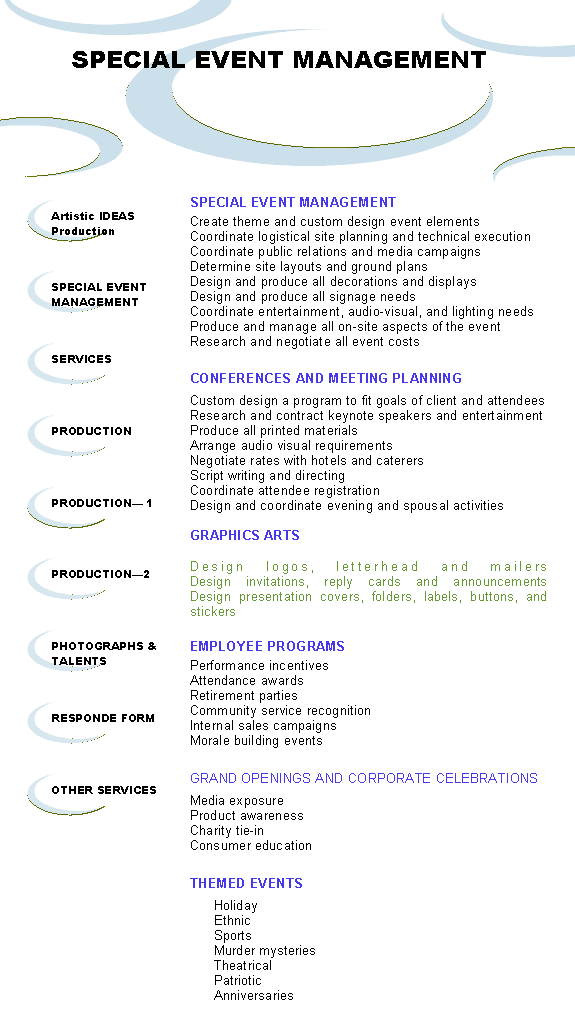 SPECIAL EVENT MANAGEMENT